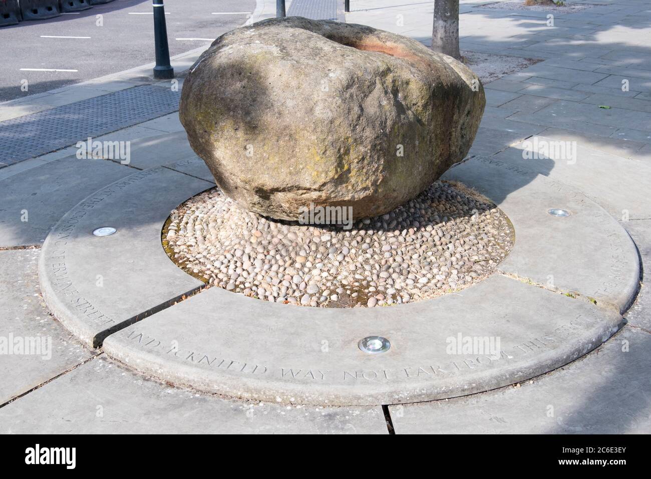 The Royse Stone, the remaining footstone of Roisia's Cross in Royston ...