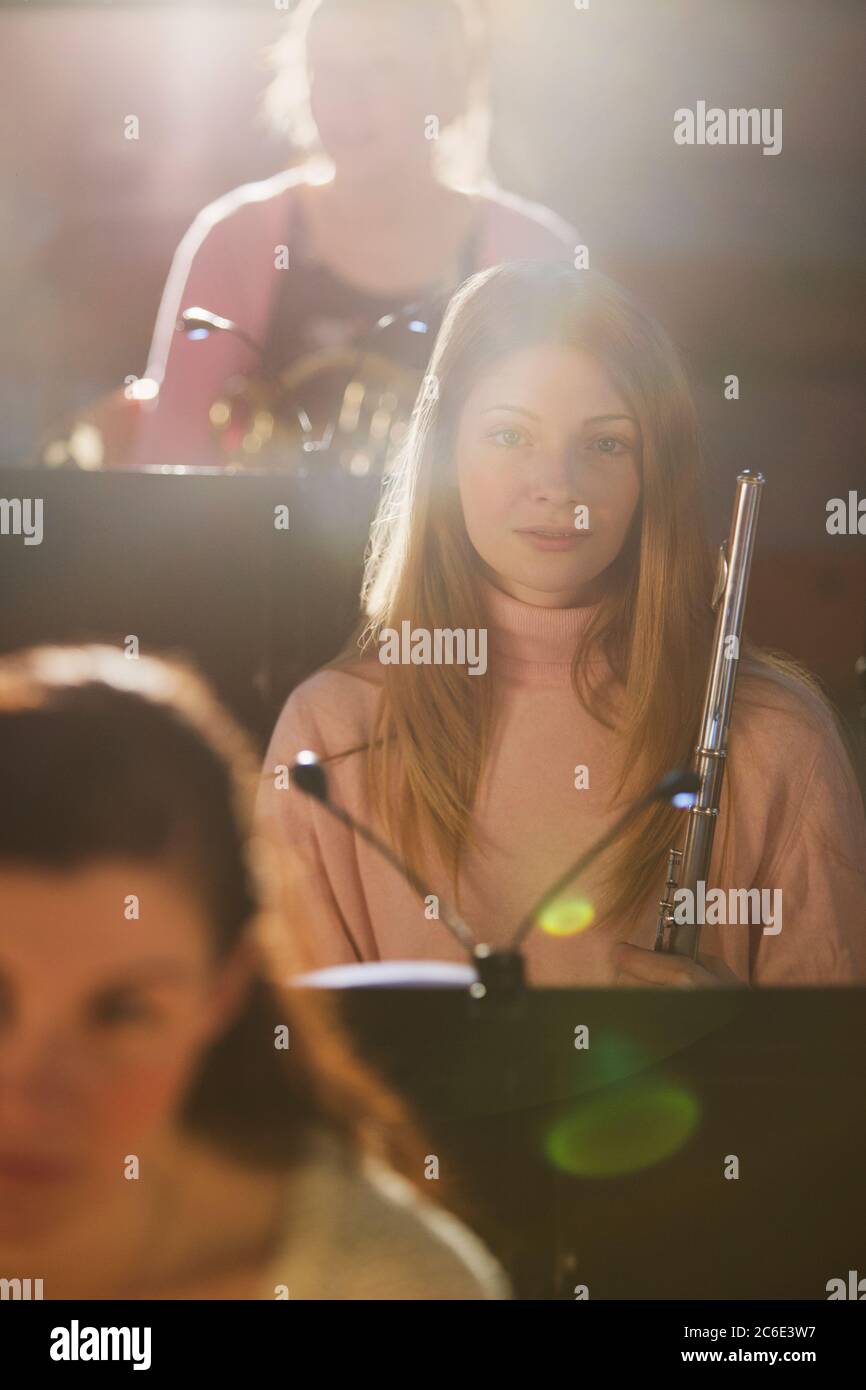 Portrait flutist performing hi-res stock photography and images - Alamy