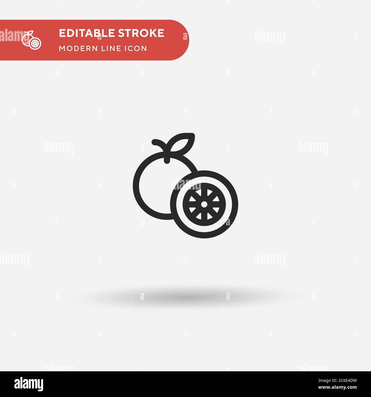Orange Simple vector icon. Illustration symbol design template for web ...
