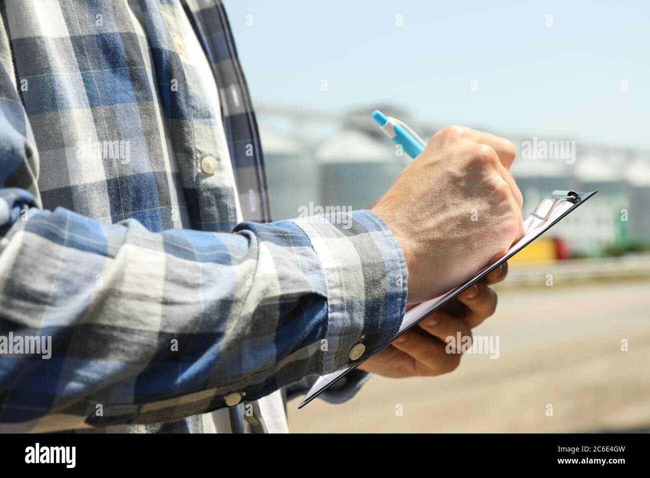 Silo silos man people farmer hi-res stock photography and images - Alamy