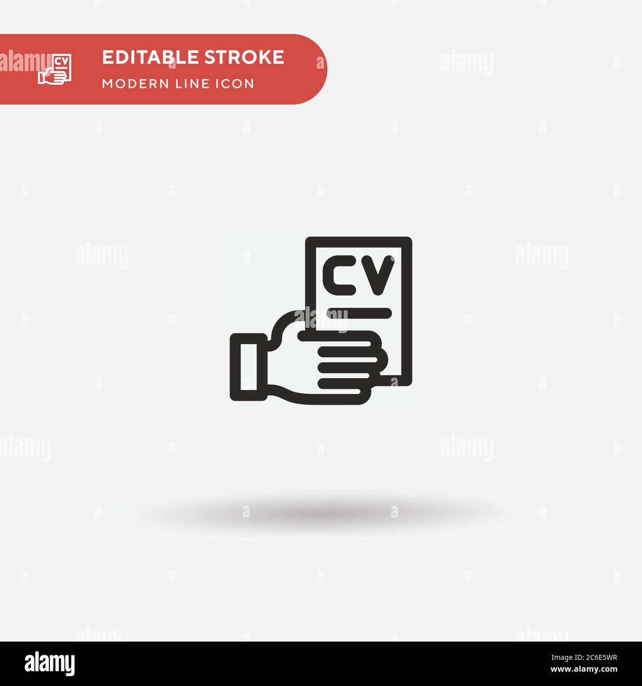 Cv Simple vector icon. Illustration symbol design template for web ...