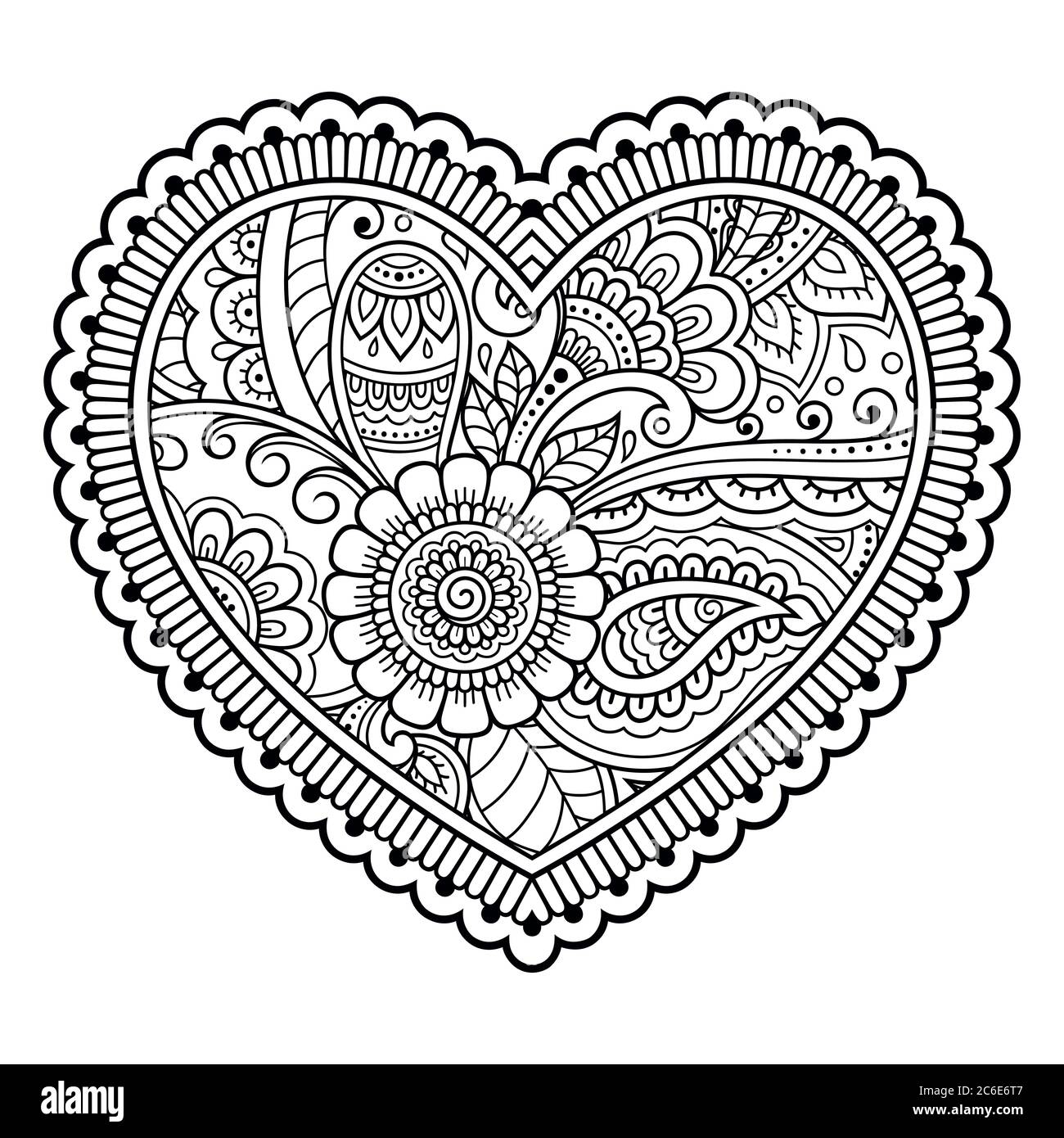 Indian Henna Patterns Heart