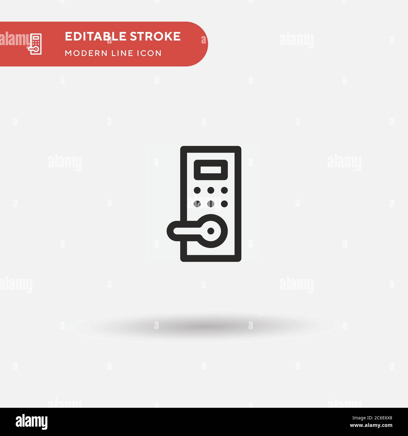 Lock Simple vector icon. Illustration symbol design template for web mobile UI element. Perfect ...