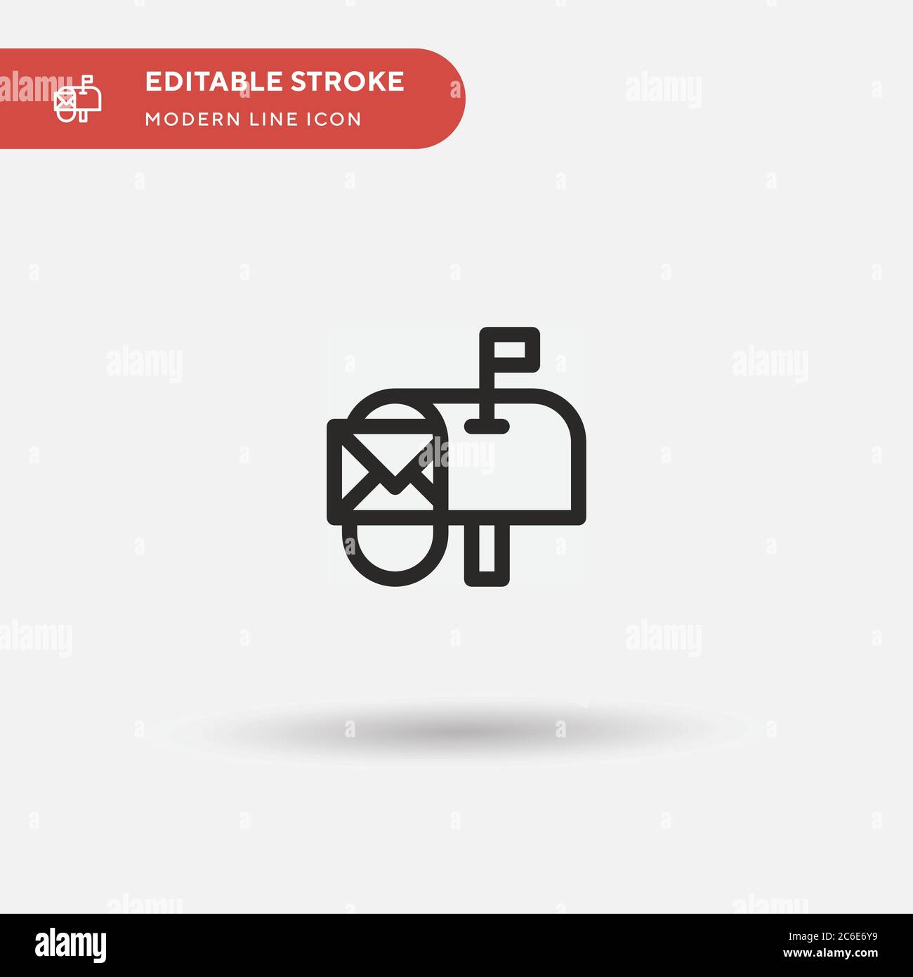 Mailbox Simple vector icon. Illustration symbol design template for web ...