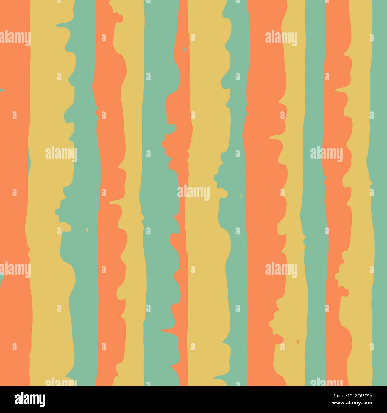 Wavy stripe seamless vector pattern background. Cut out style irregular ...