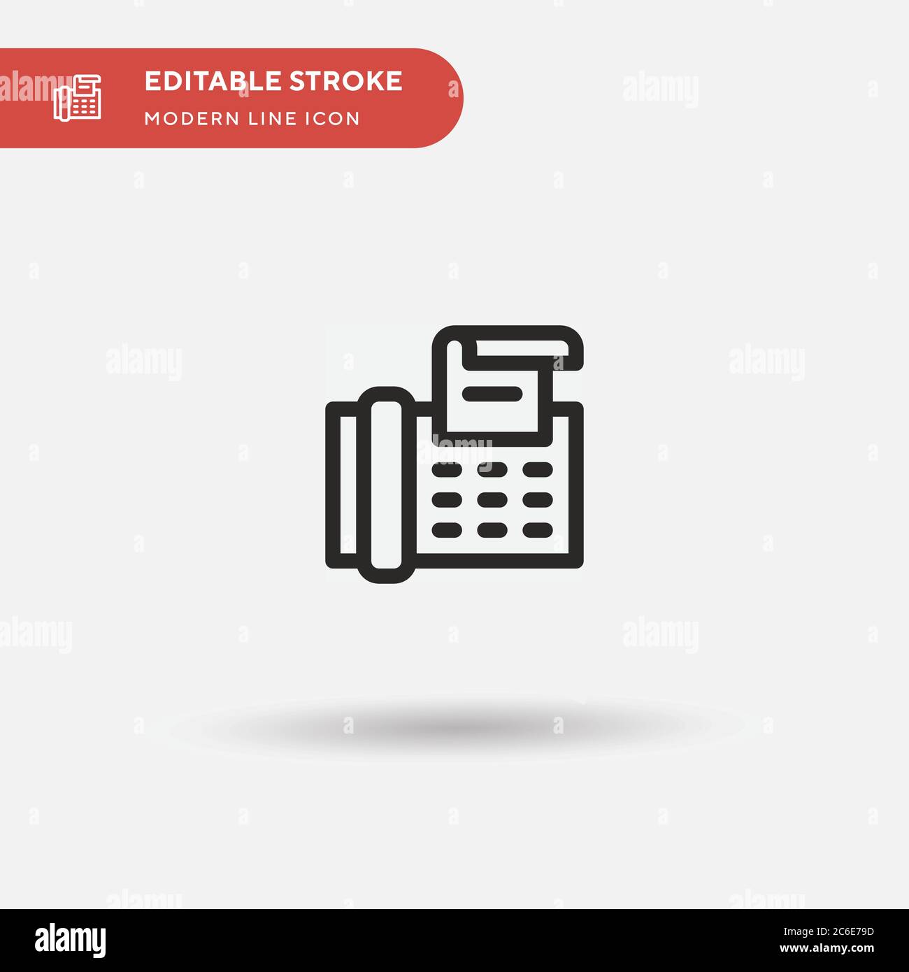 Fax Simple vector icon. Illustration symbol design template for web ...