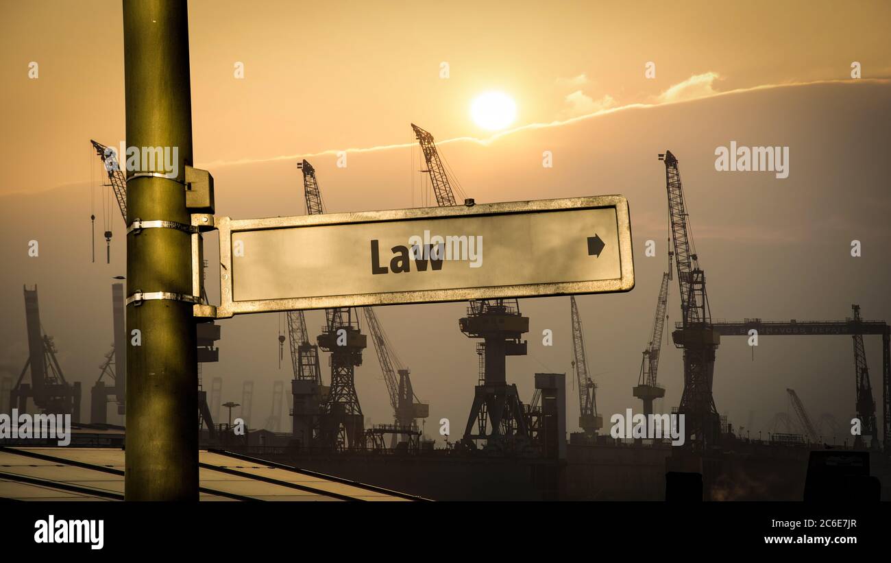 Street sign direction way law hi-res stock photography and images - Alamy