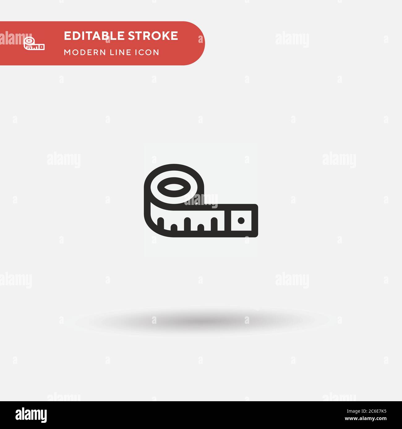 Measuring Tape Simple vector icon. Illustration symbol design template ...
