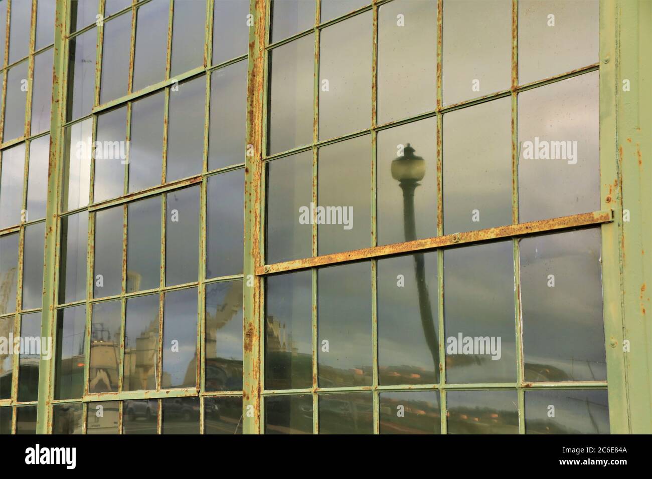 Windows in Liberty Ship production site in Richmond California from ...