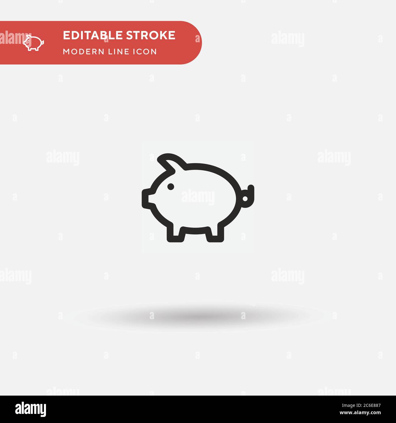 Pork Simple vector icon. Illustration symbol design template for web ...
