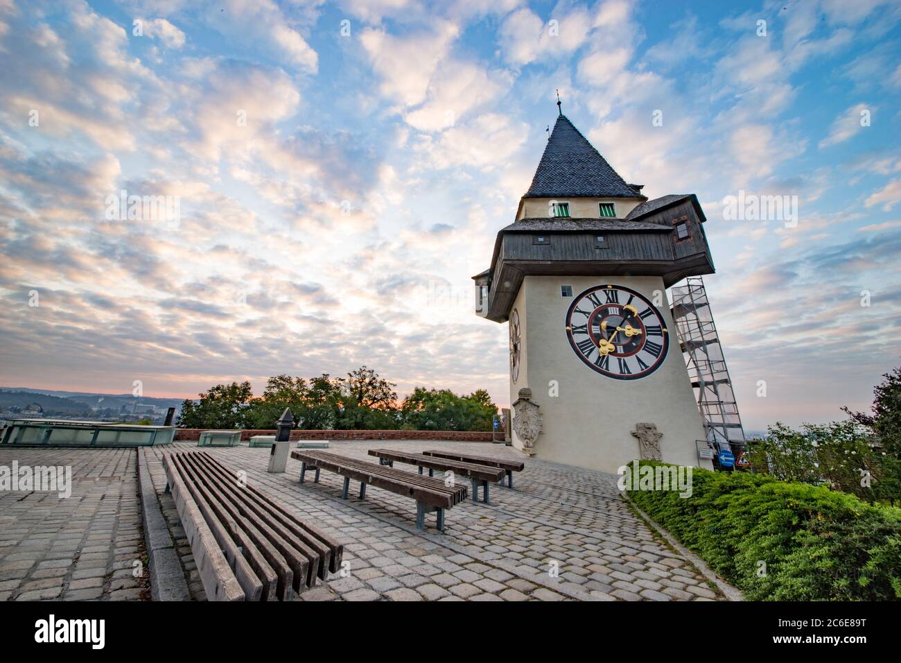 Graz clock tower city hi-res stock photography and images - Alamy