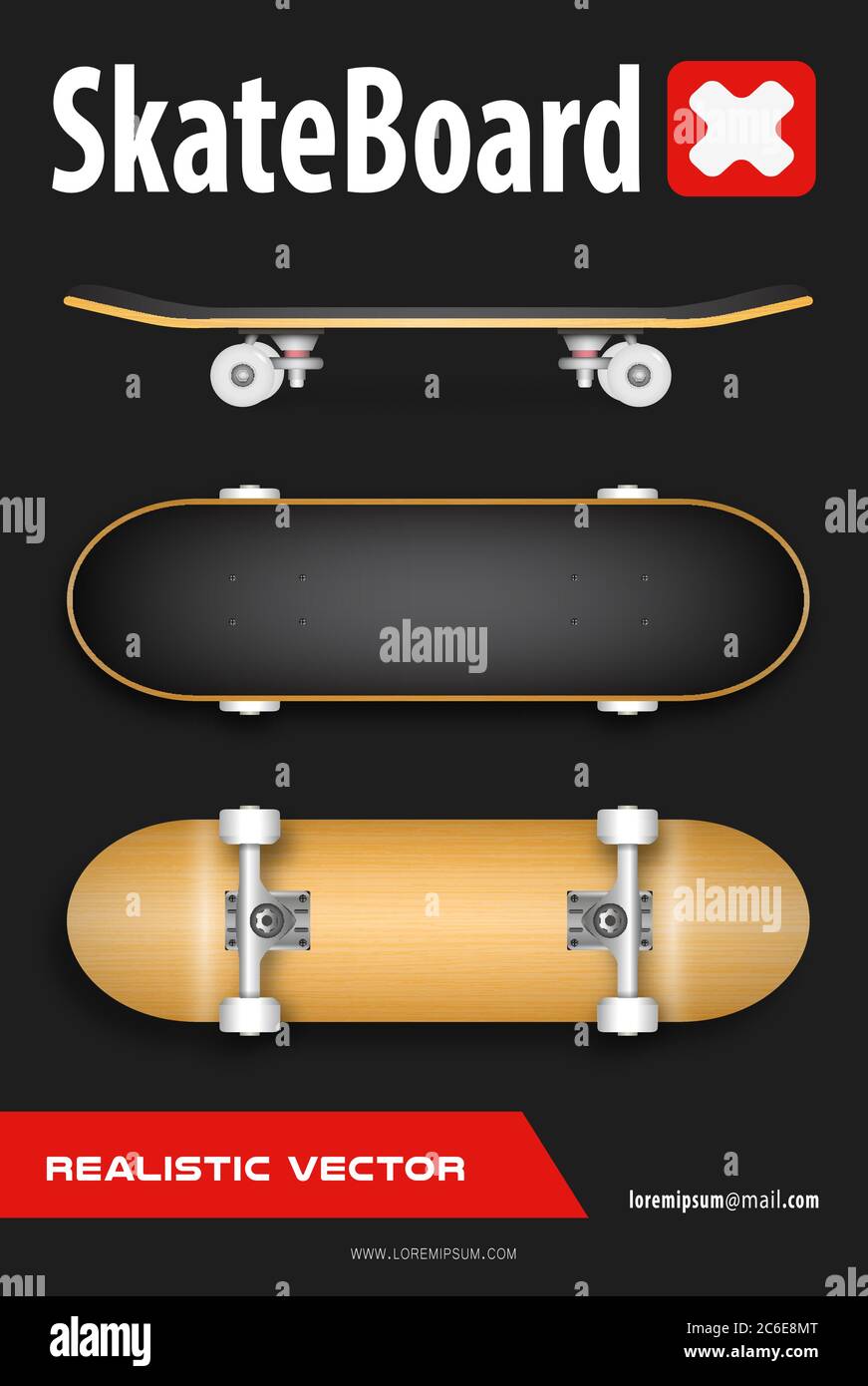 Skateboard vector vectors hi-res stock photography and images - Alamy