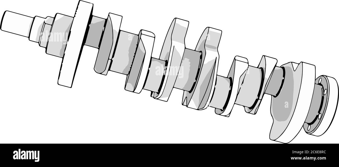 crankshaft vector on a white background Stock Vector Image & Art - Alamy
