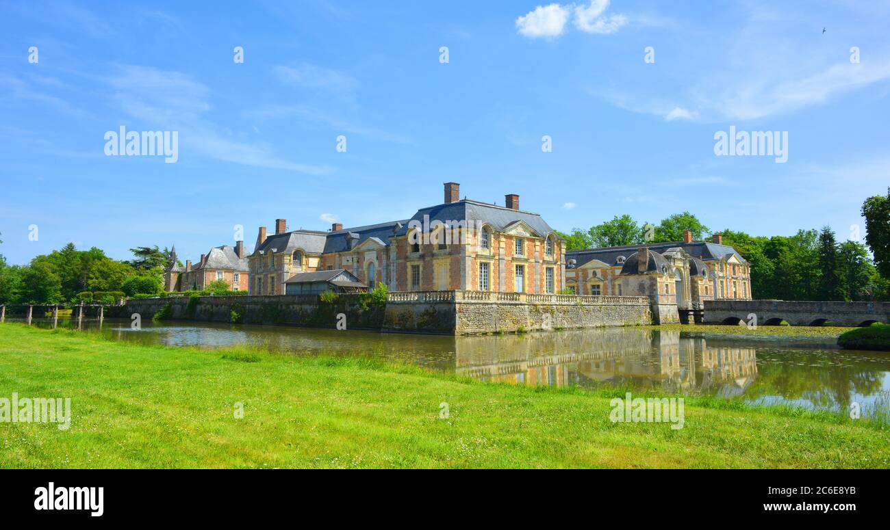 La Ferte Saint Aubin, France, 05-28-2017 beautiful historical castle ...
