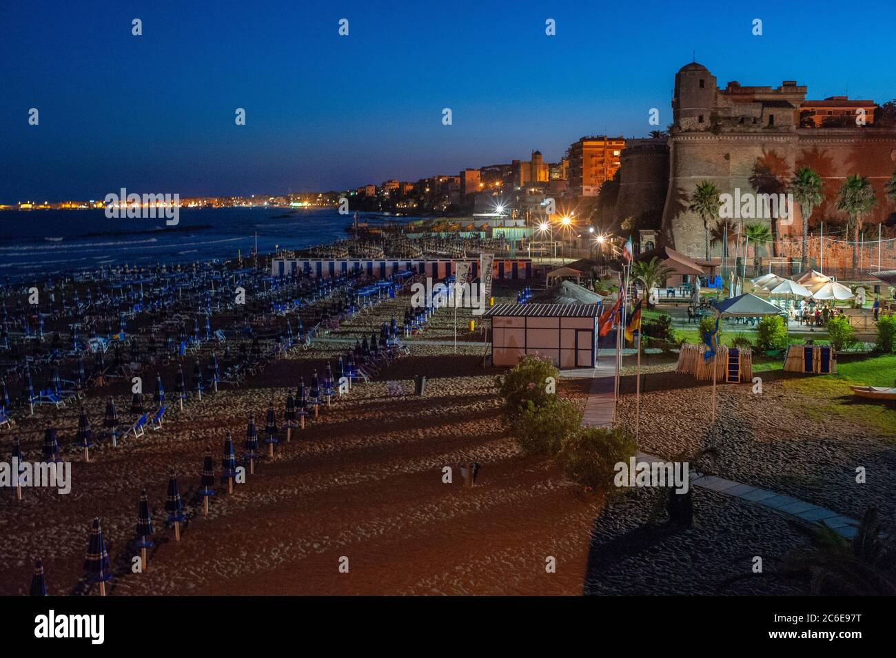 Nettuno, Rome Italy: Forte Sangallo and the port of Anzio seen from the ...
