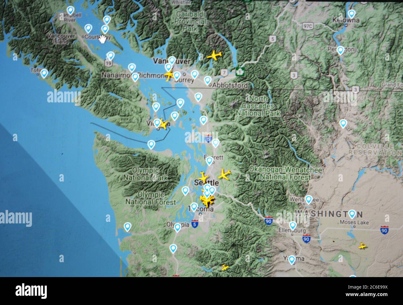 Seattle map 2020 hi-res stock photography and images - Alamy