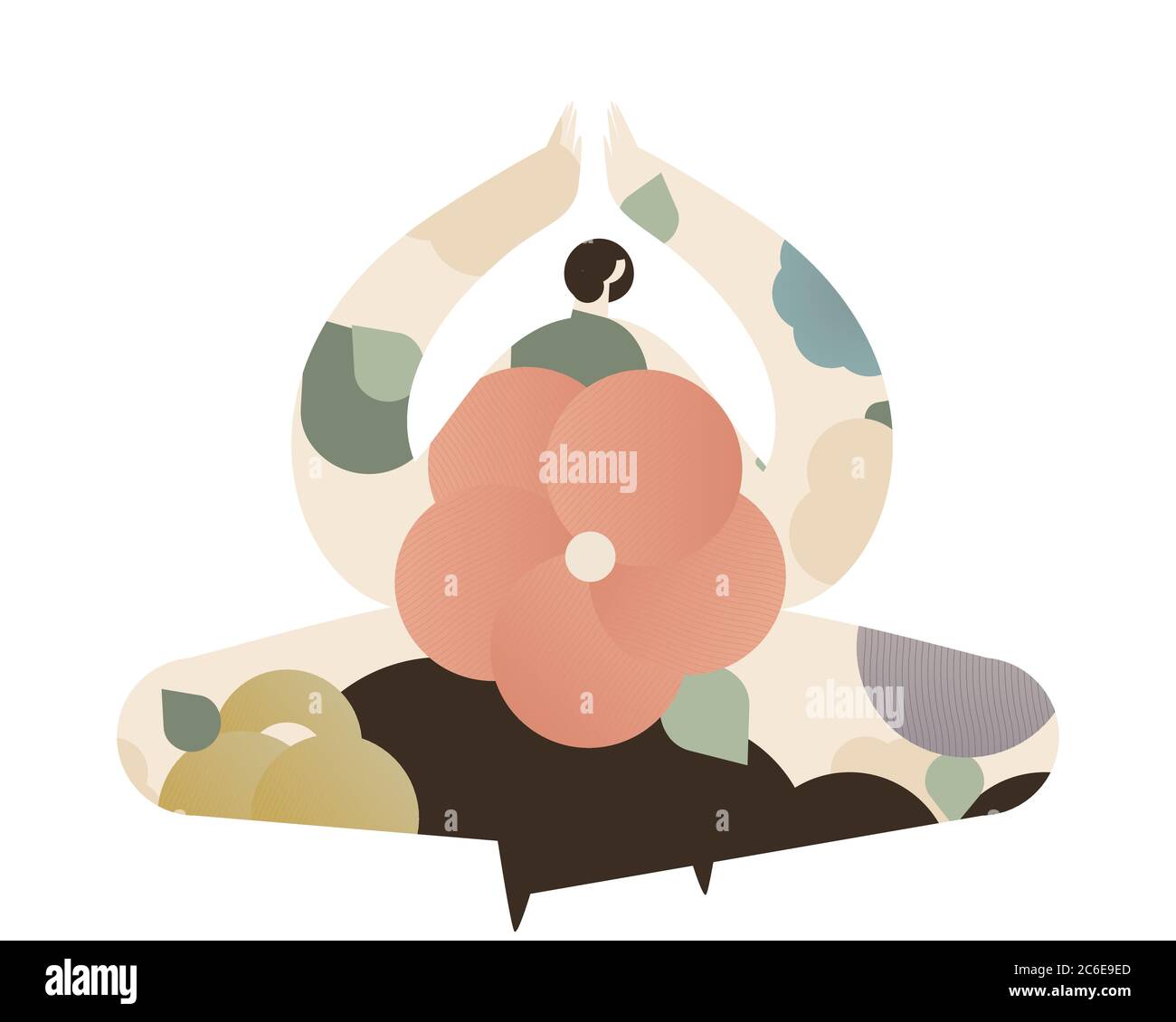 Beauty woman flowers character Cut Out Stock Images & Pictures - Alamy