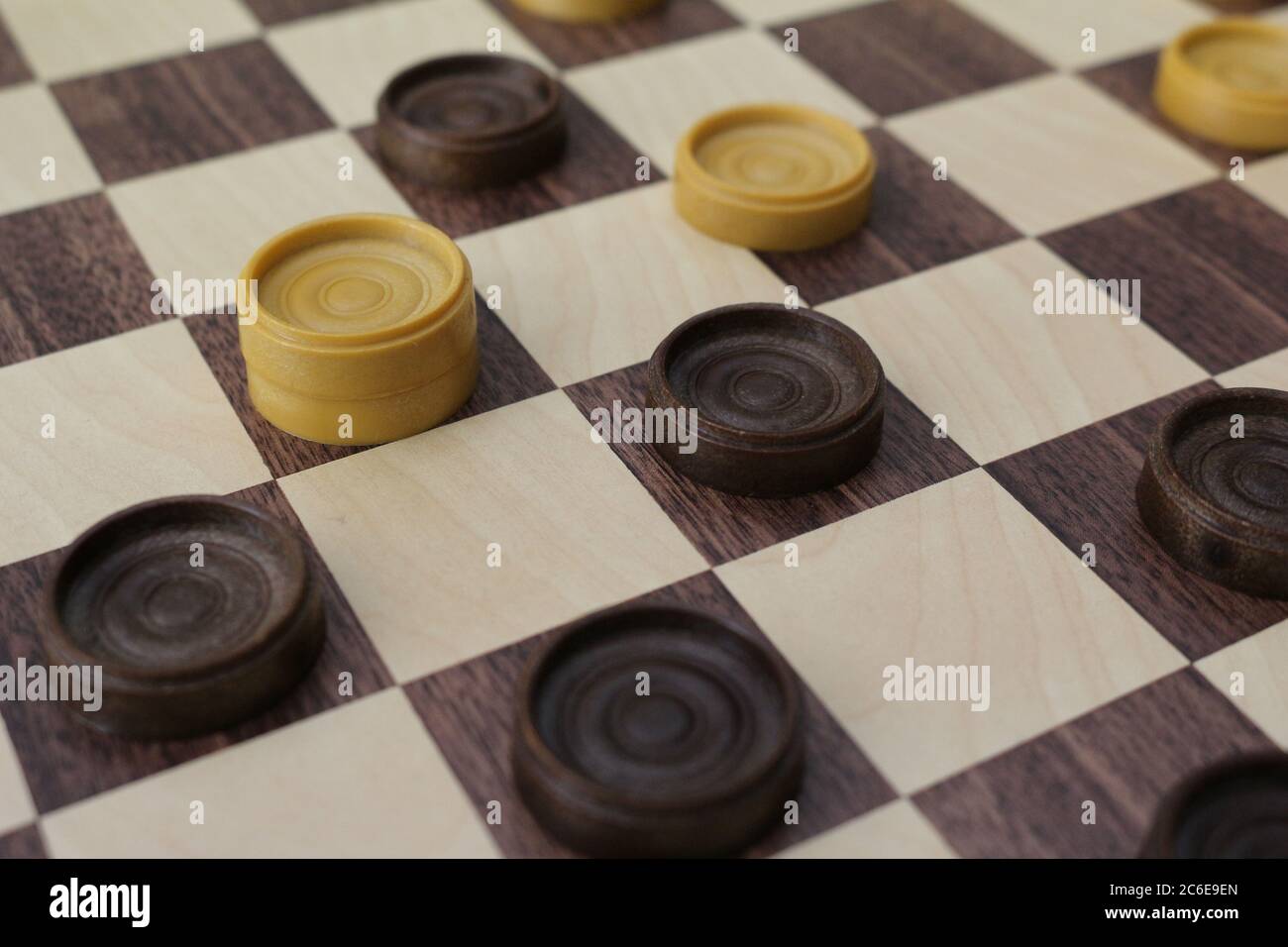 Game of checkers, ancient strategy game consisting of a chessboard and ...