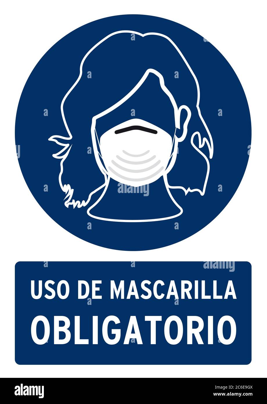 Face mask required for entry poster. Poster for covid19 in spanish ...