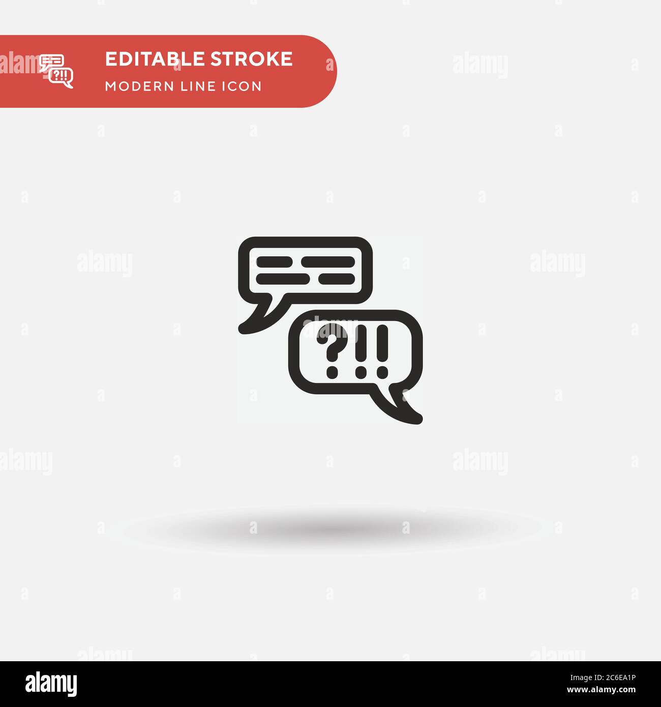Discussion Simple vector icon. Illustration symbol design template for ...