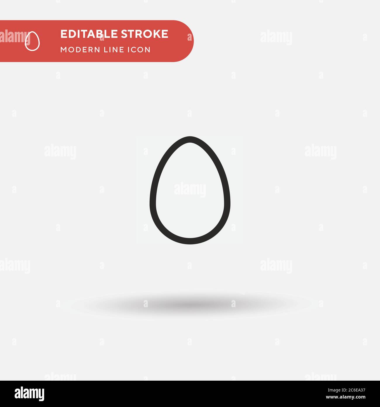 Easter Egg Simple vector icon. Illustration symbol design template for ...