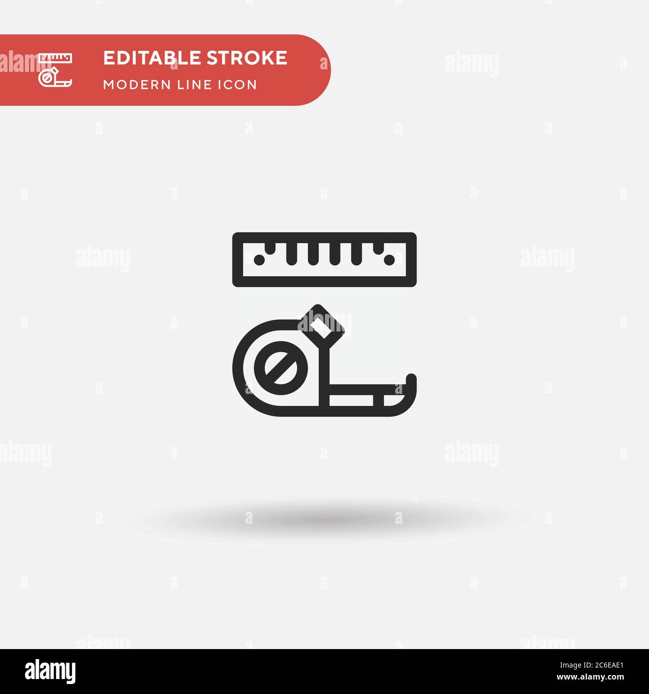 Measuring Tape Simple vector icon. Illustration symbol design template ...