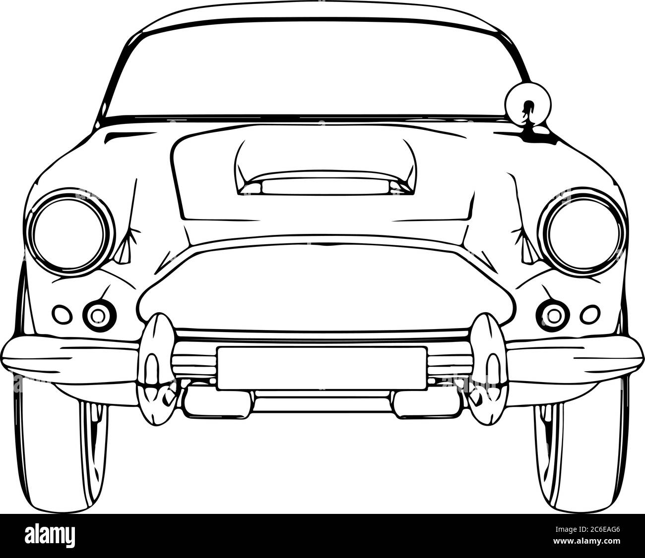 sketch retro car vector Stock Vector Image & Art - Alamy