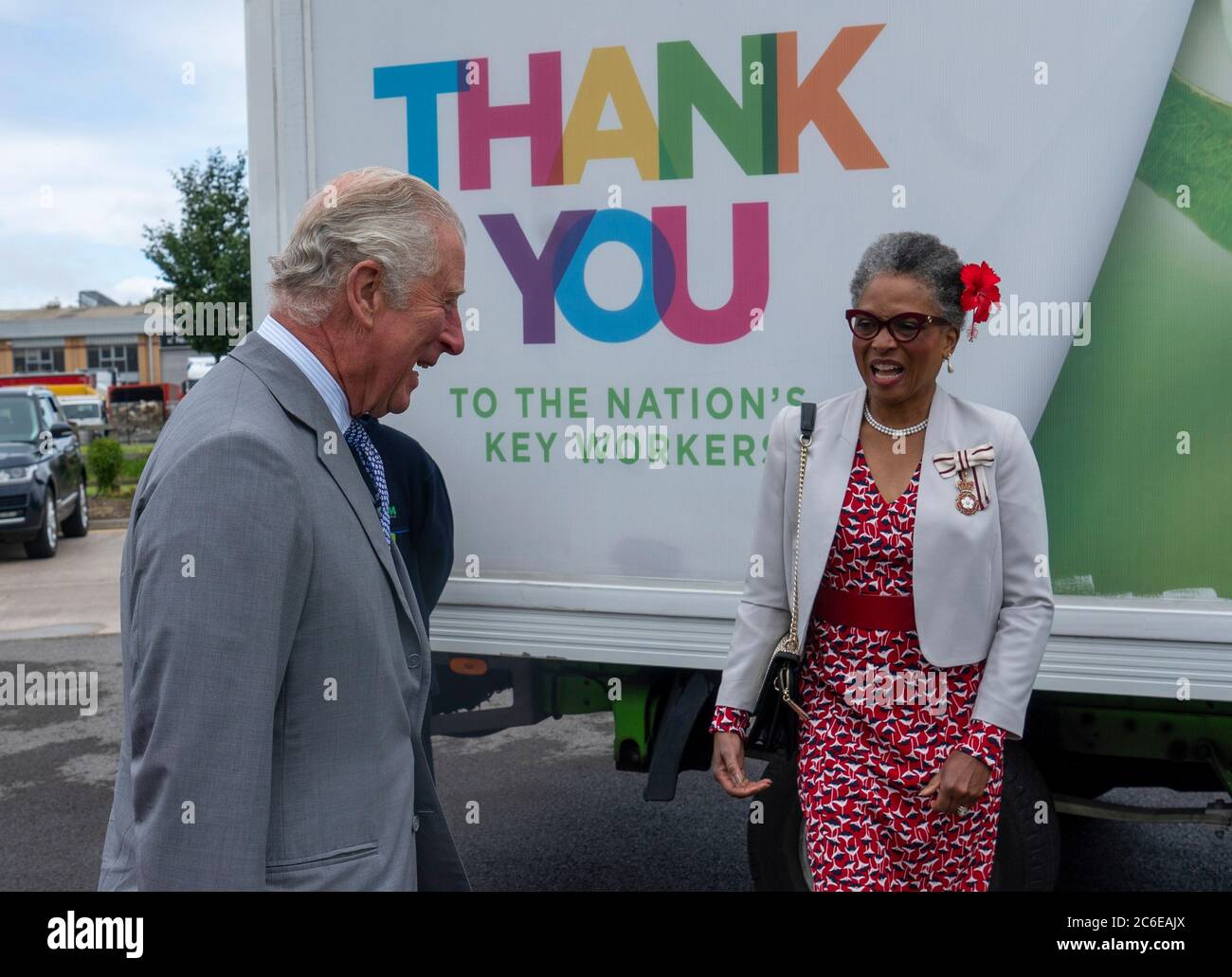 The Prince of Wales during his visit to the Asda Distribution Centre in ...