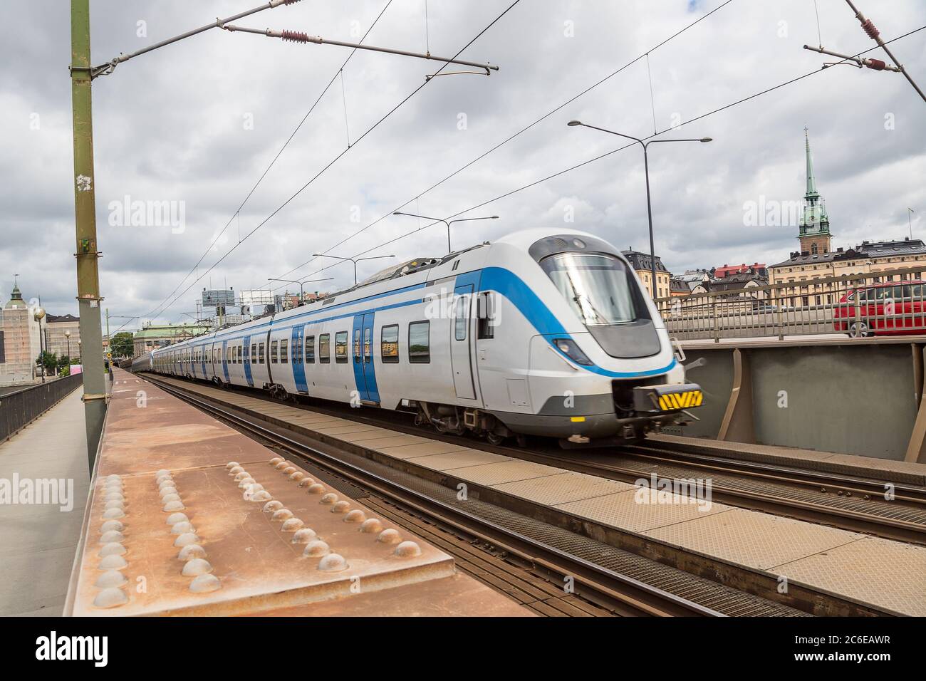 Metro train in Stockholm, Sweden in a summer day Stock Photo - Alamy