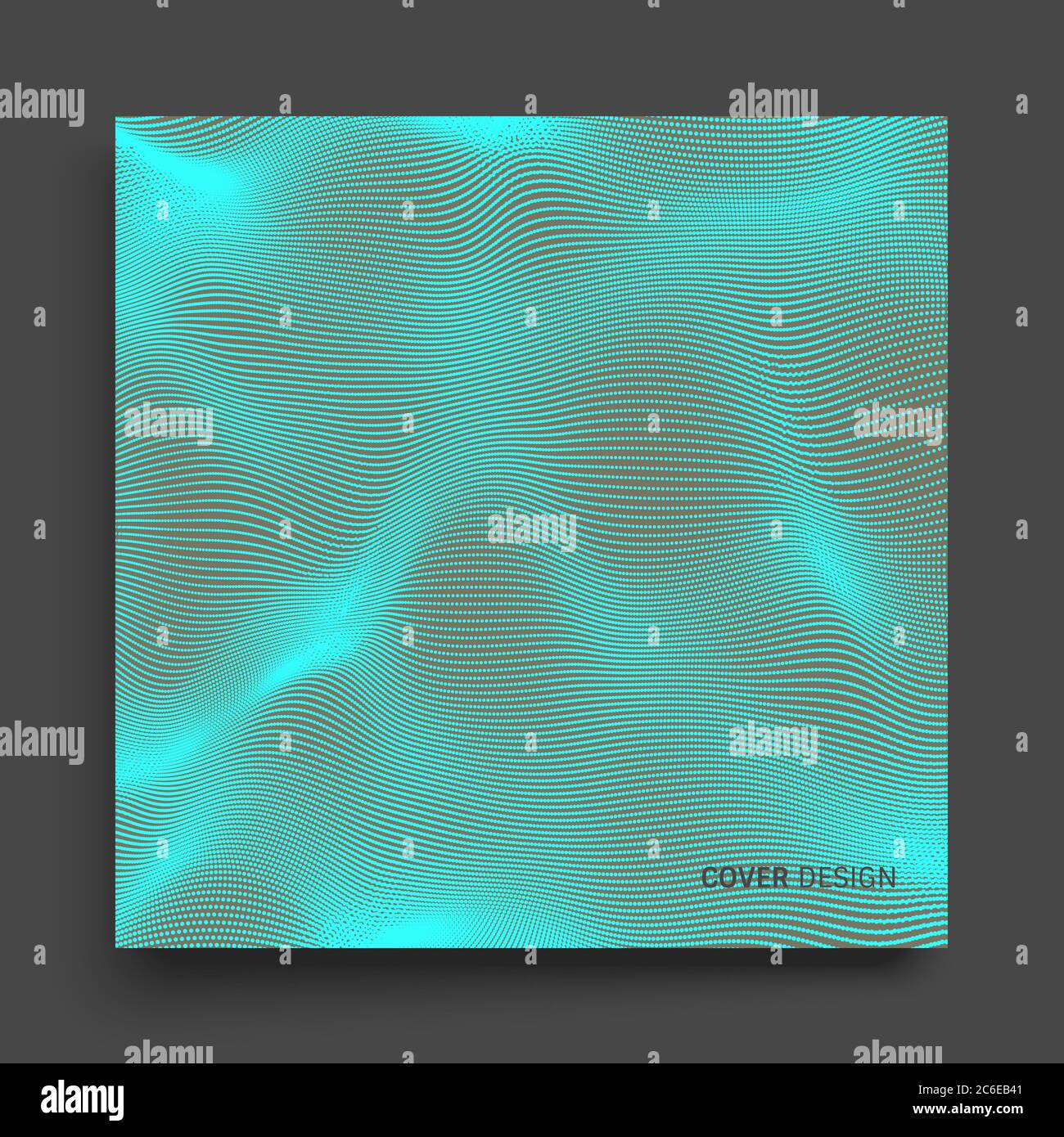 Wave Background. Ripple Grid. Abstract Vector Illustration. 3D ...