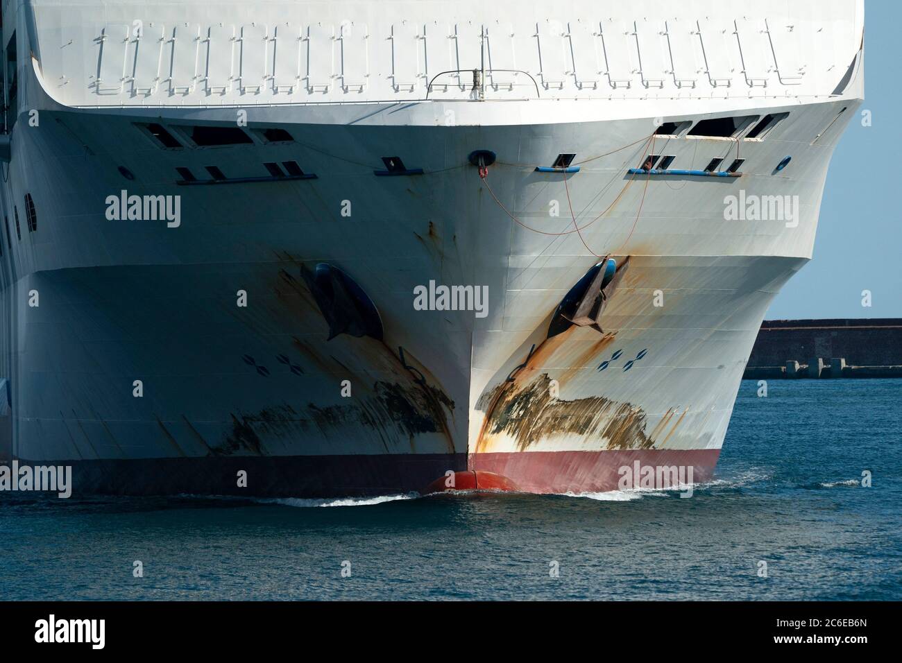 cruise ship prow bow detail close up Stock Photo - Alamy