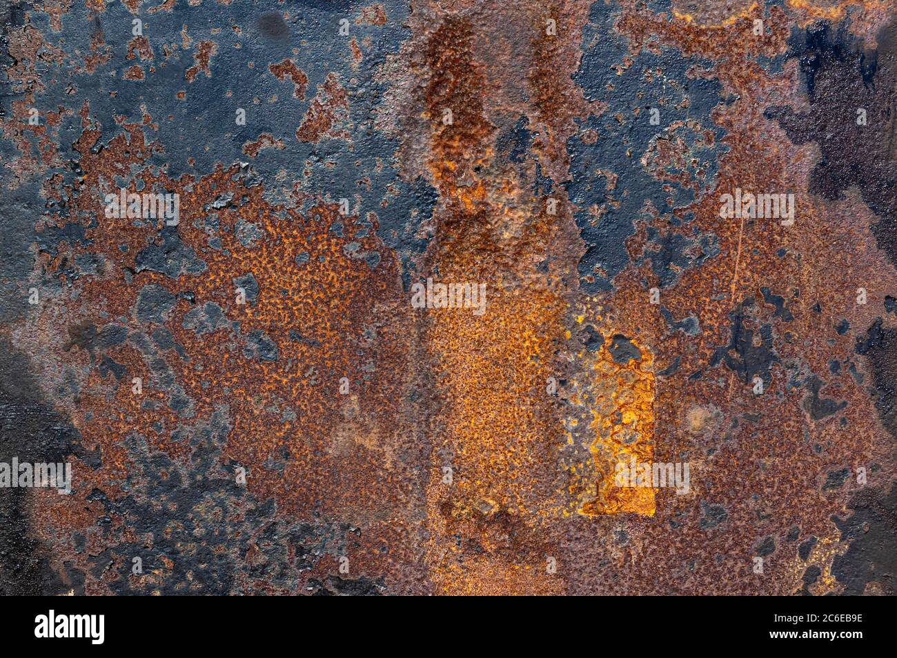 Old, rusty, rough metal texture covered in patches of peeling off old paint Stock Photo - Alamy