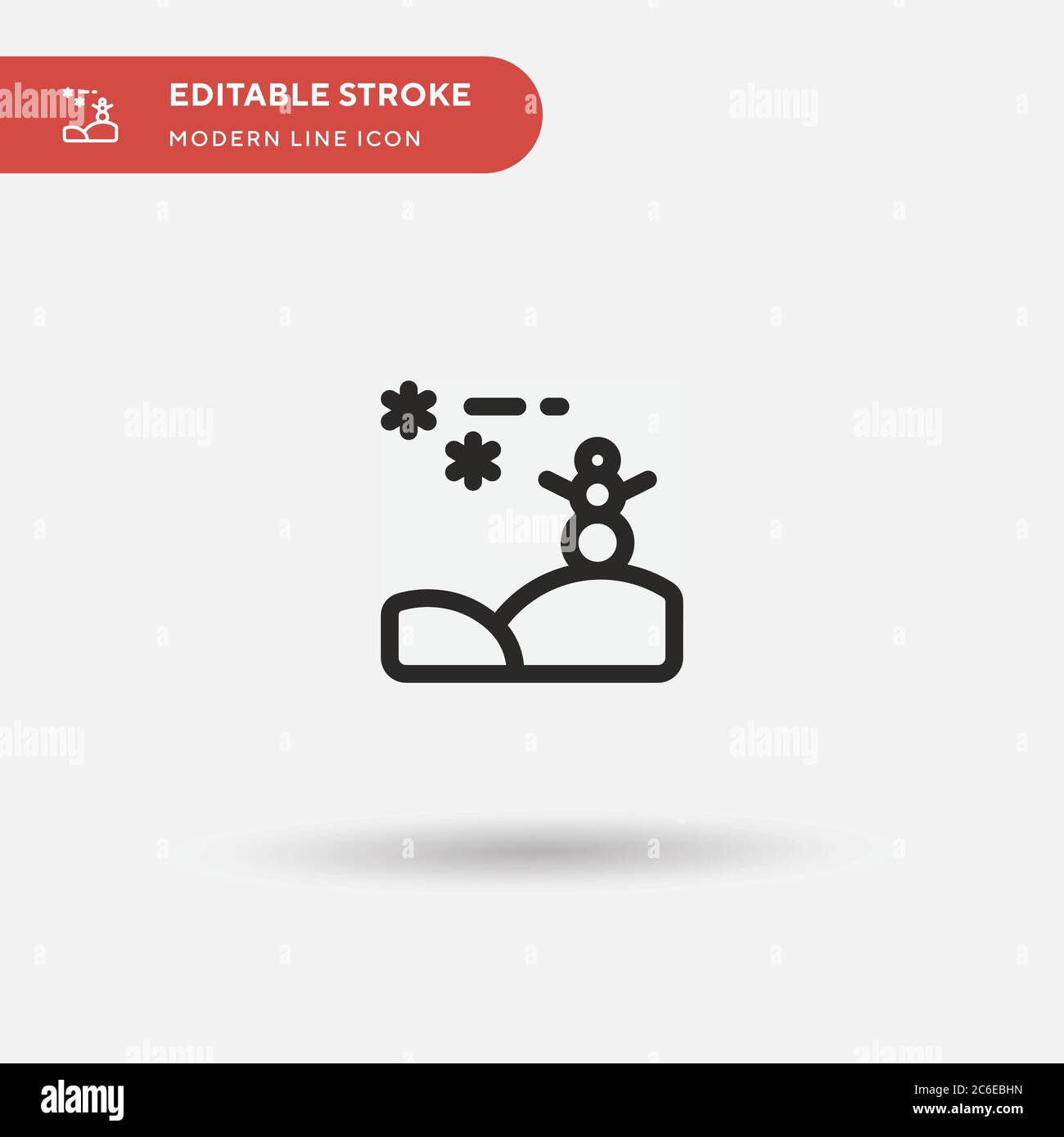 Landscape Simple vector icon. Illustration symbol design template for ...