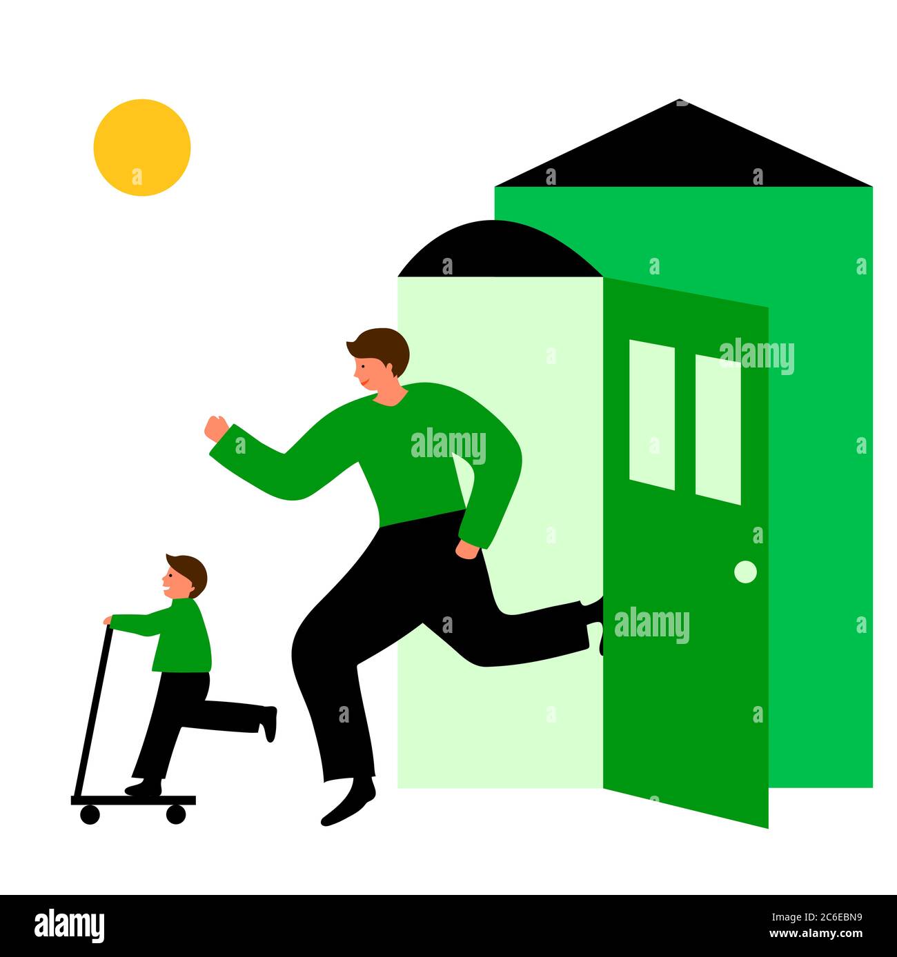 Son goes Stock Vector Images - Alamy