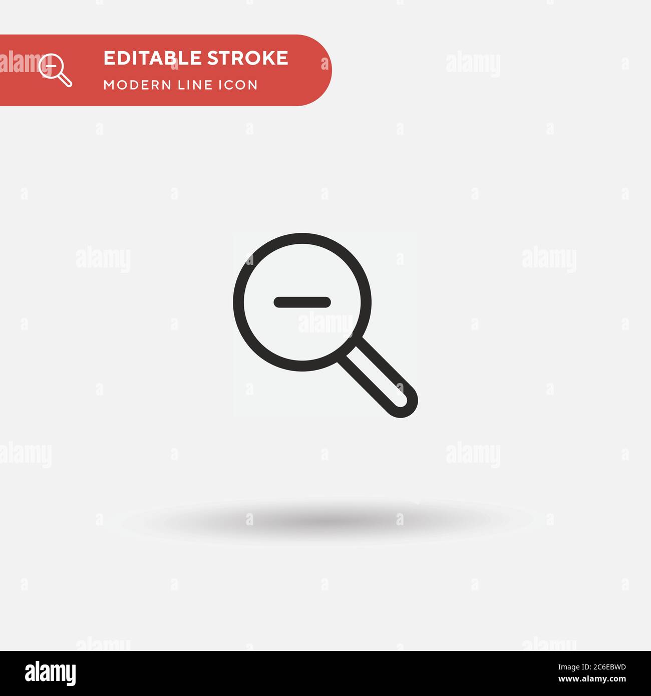 Zoom Out Simple vector icon. Illustration symbol design template for ...