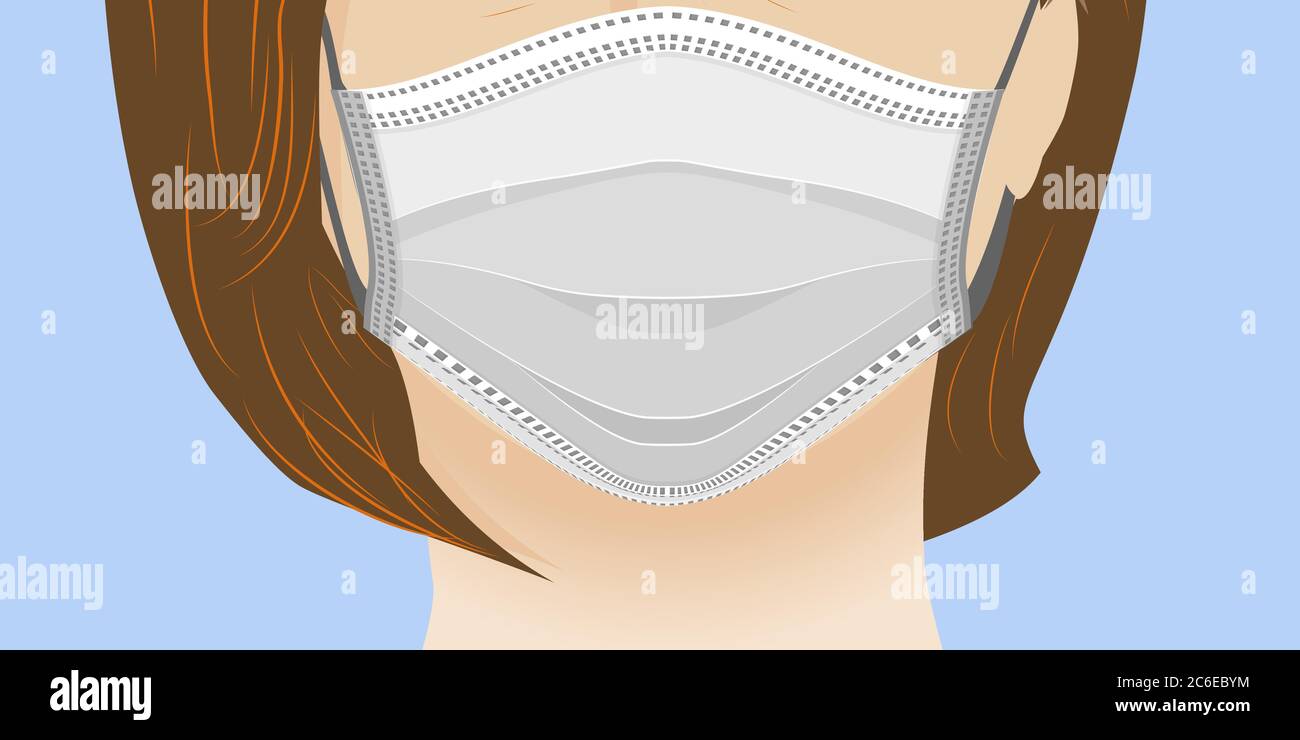 Face protection white mask Stock Vector Images - Alamy