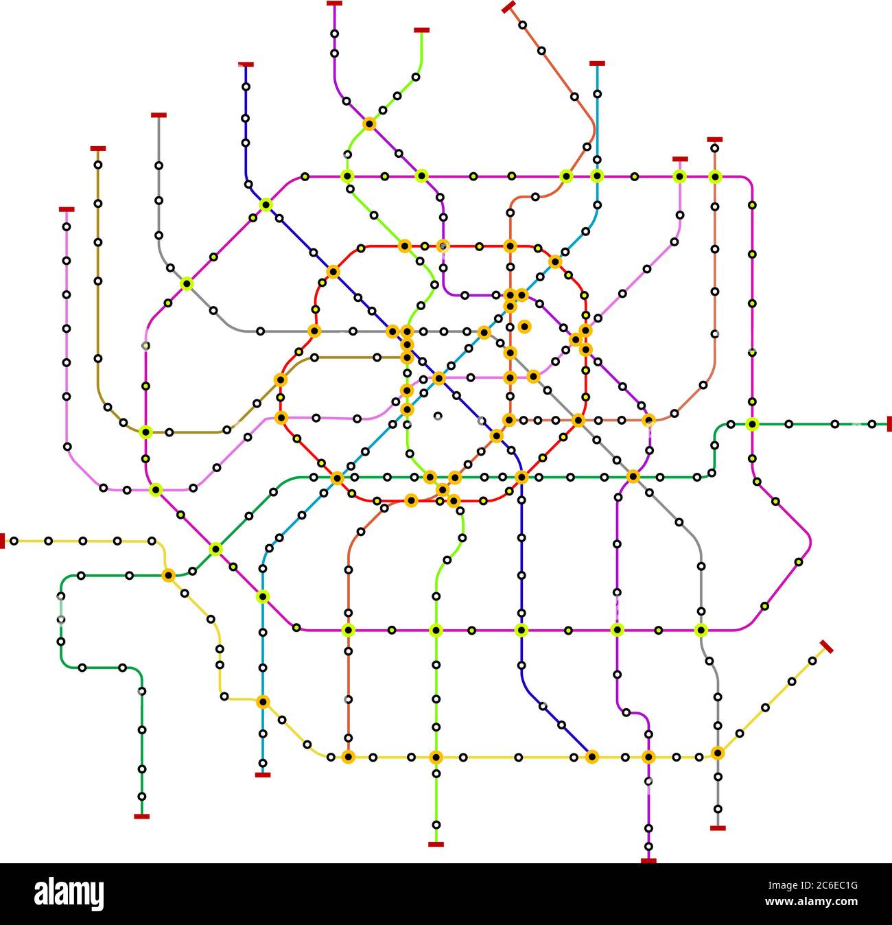 Subway map, public transportation map. Fictional vector art, free copy ...