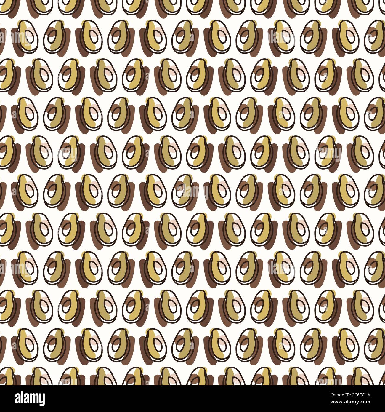 Seamless background cute avocado. Gender neutral kid food pattern ...