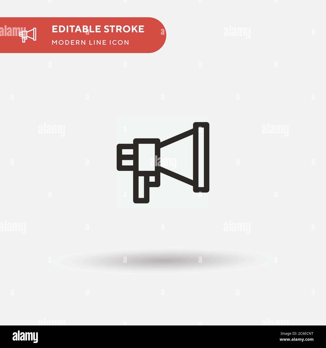 Announcer Simple vector icon. Illustration symbol design template for ...