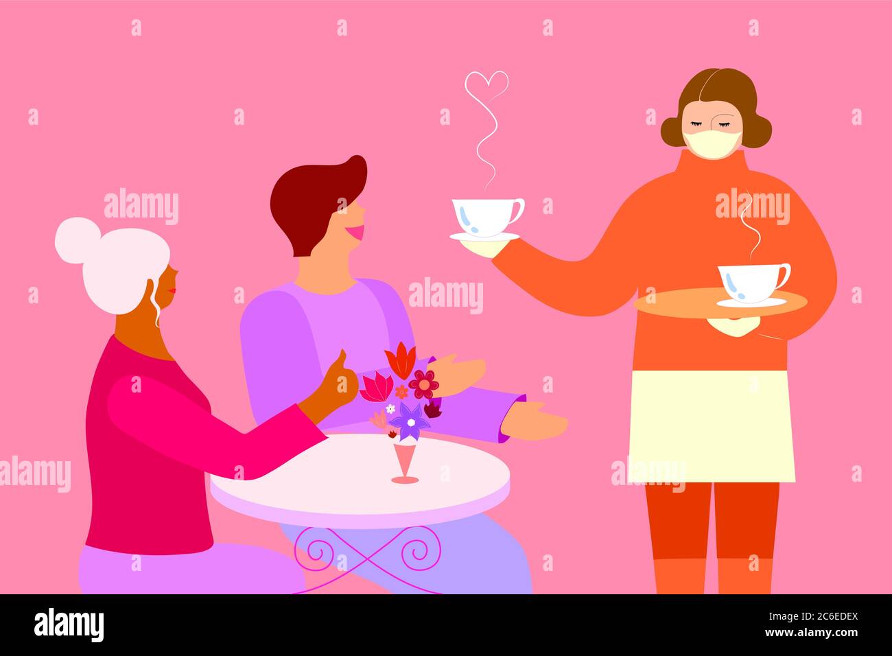 Tea guests Stock Vector Images - Alamy