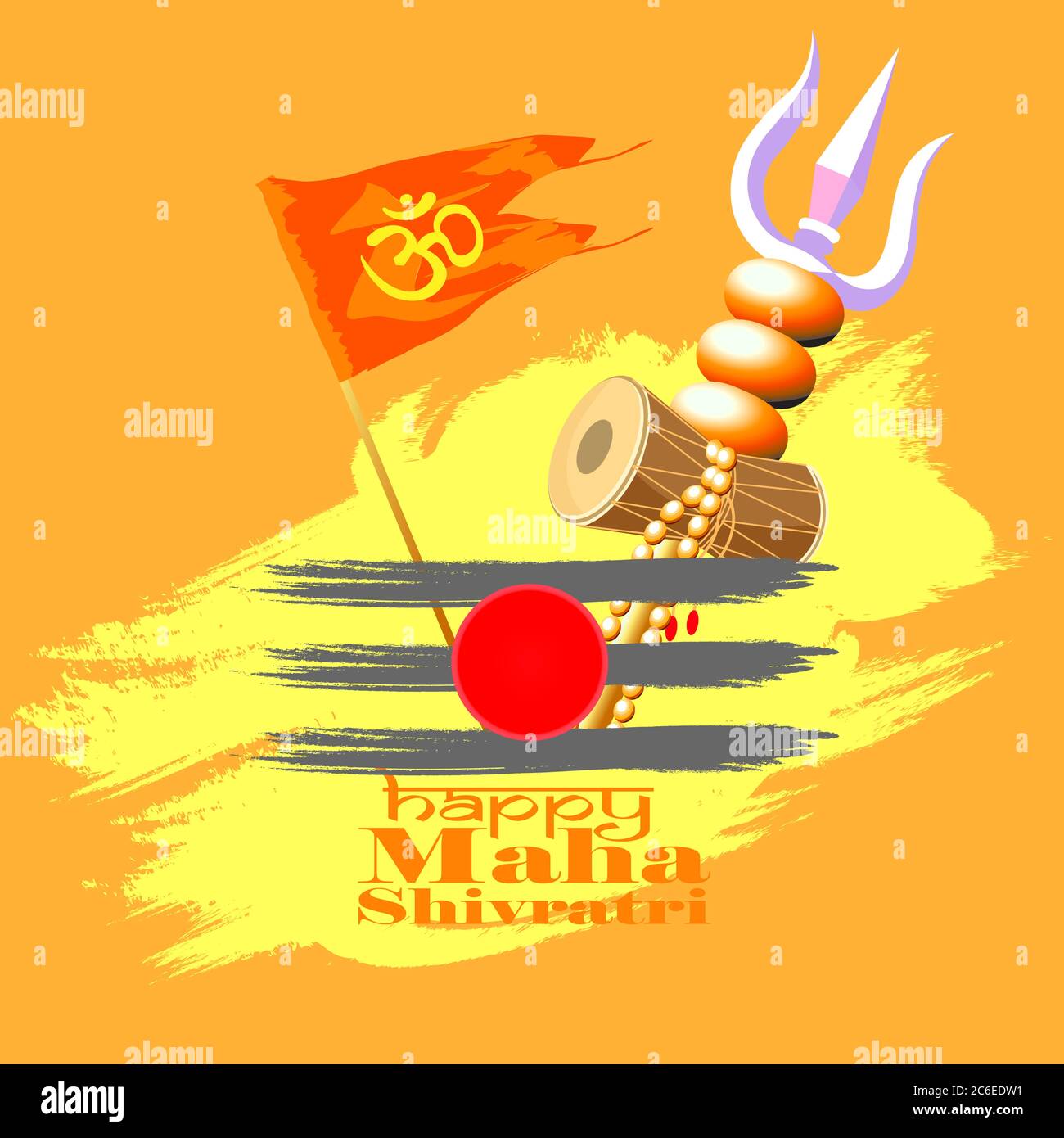 Vector illustration of Greeting card for maha Shivratri, Greeting card ...