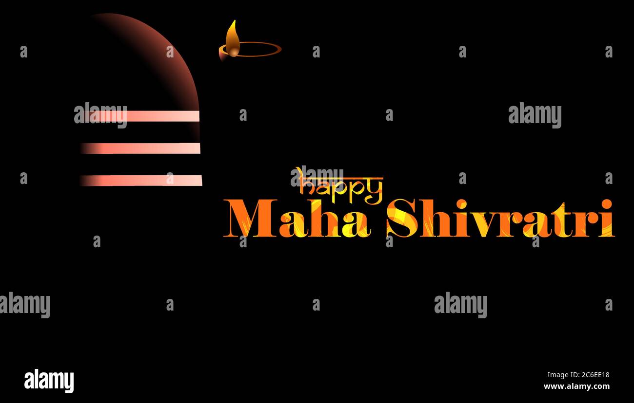 Vector illustration of Greeting card for maha Shivratri, Greeting card ...