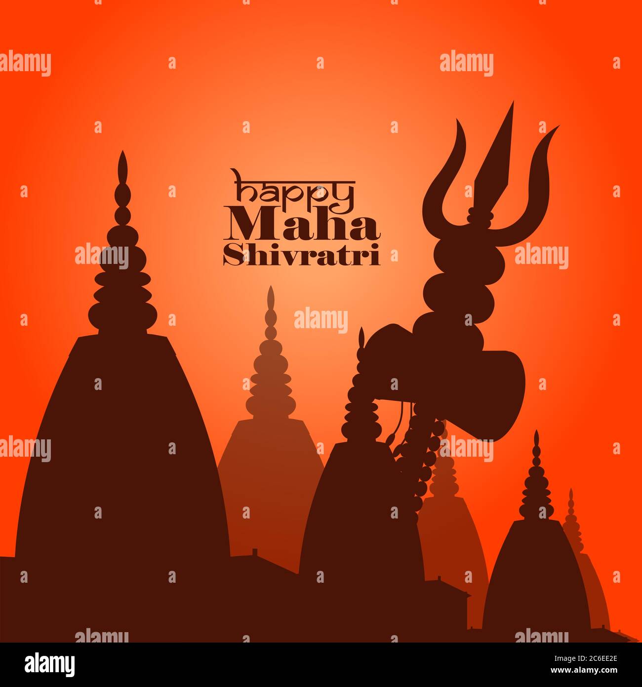 Vector illustration of Greeting card for maha Shivratri, Greeting card ...