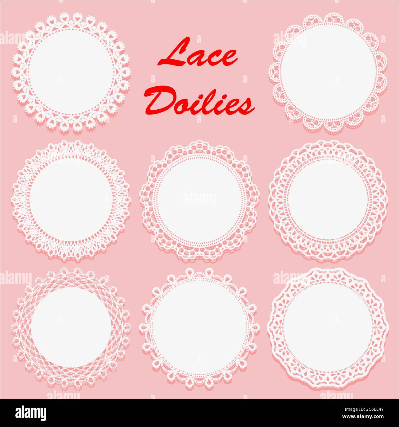 Knitted doily Stock Vector Images - Alamy