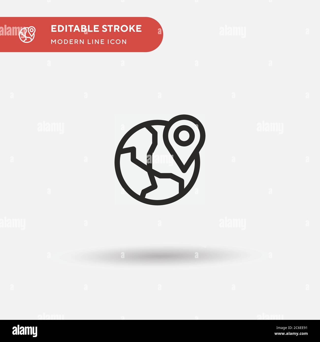 Geolocalization Simple vector icon. Illustration symbol design template for web mobile UI ...