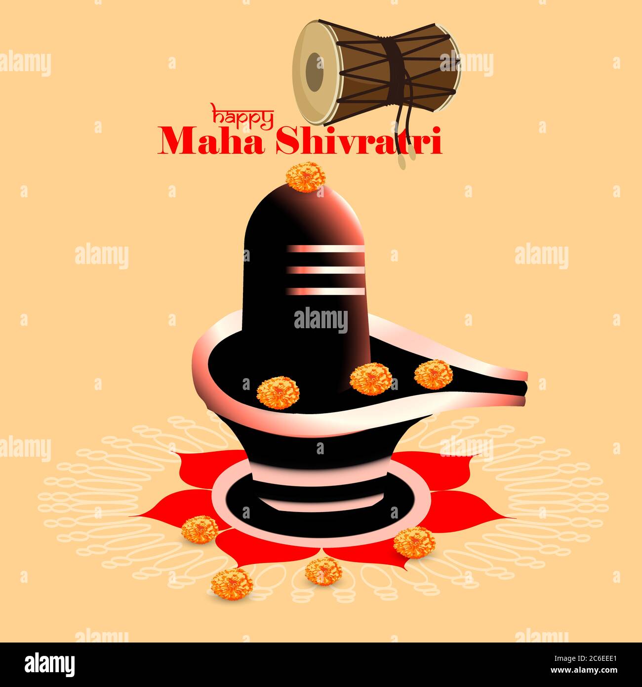 Vector illustration of Greeting card for maha Shivratri, Greeting card ...