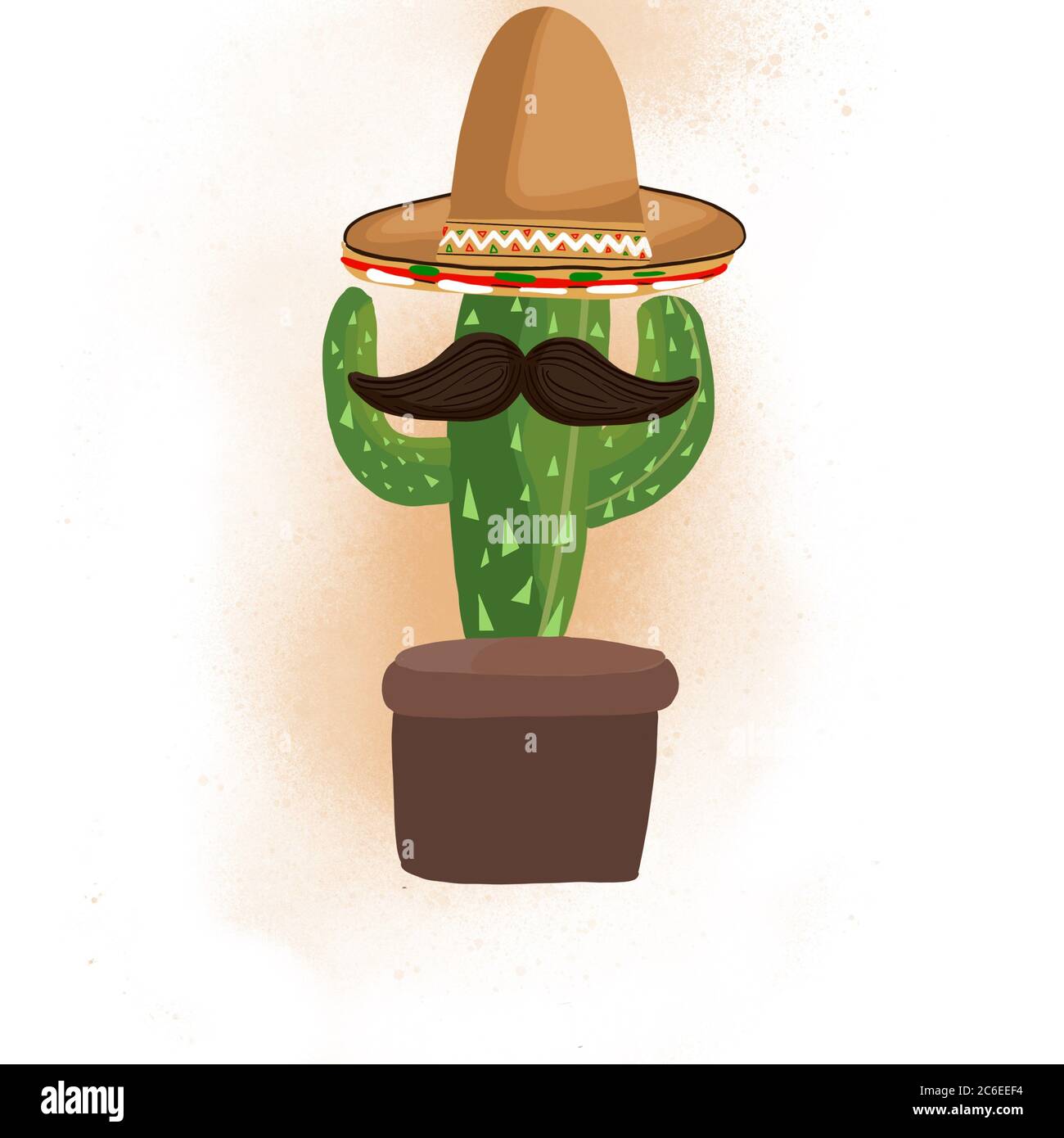 Mexican cactus vector illustration Stock Photo - Alamy