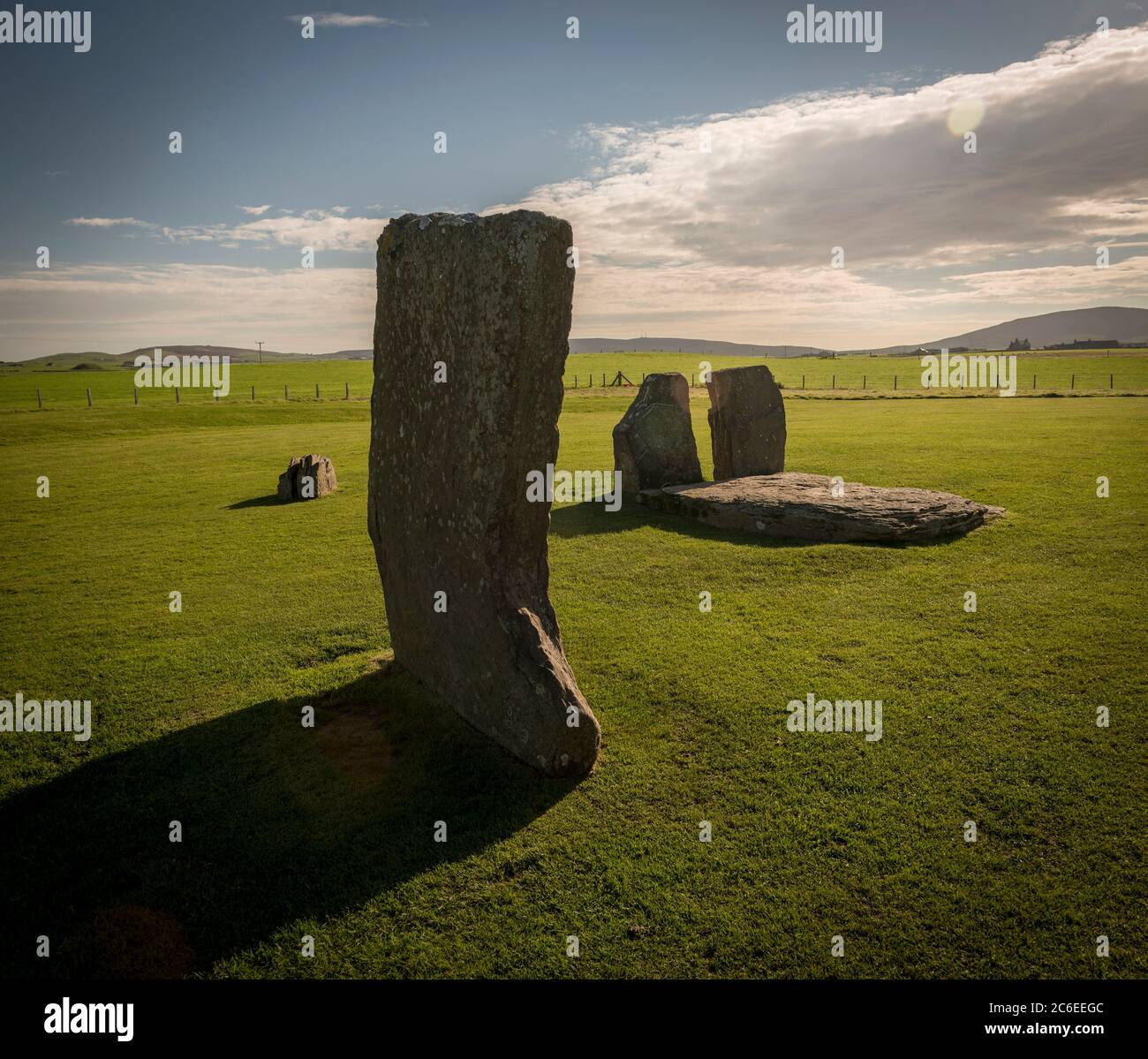 The Standing Stones of Stenness Neolithic circle at Stenness, Orkney ...