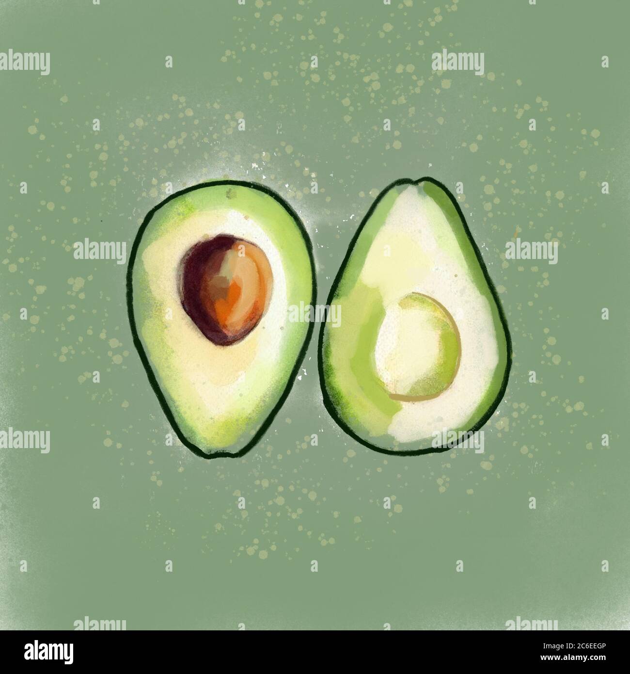 avocado abstract illustration Stock Photo - Alamy