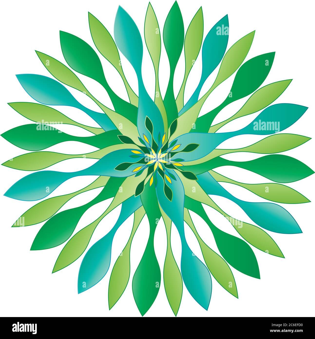 Fun colorful graphic illustrations of spinner-like motifs in different ...